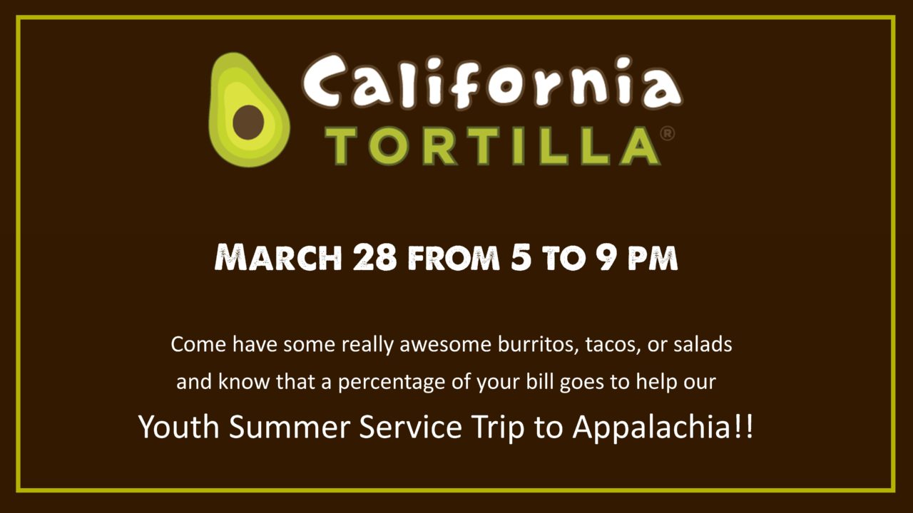 California Tortilla FB Event - St. James' Episcopal Church Mt. Airy MD